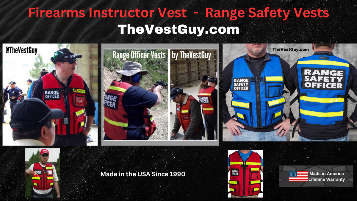 Firearms Instructor Vest Reflective - Custom Red Firearms Instructor ...