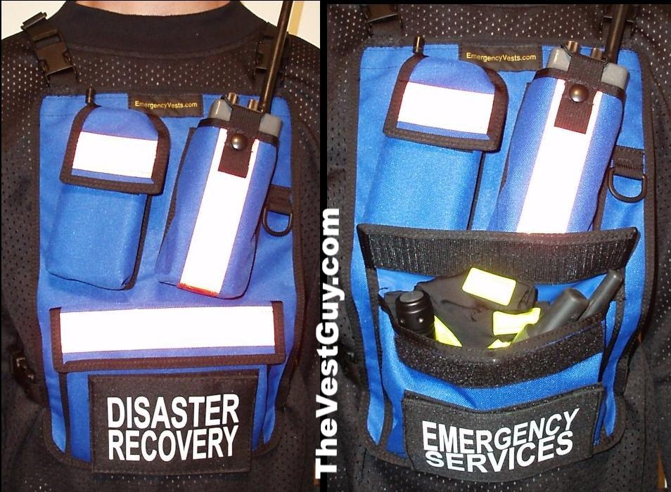 Blue Dual Radio Chest Pack with reflective - Custom Radio Chestpacks ...