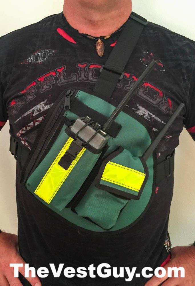 CERT Radio Chest Pack with 2 Radio Pockets Reflective – The Vest Guy