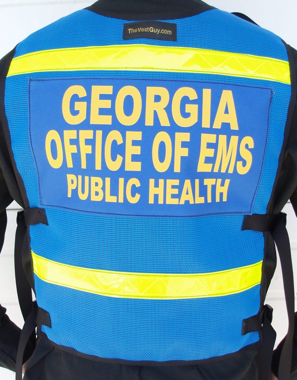 Georgia SOEMS Blue Reflective Vest - Custom Vests by TheVestGuy.com ...