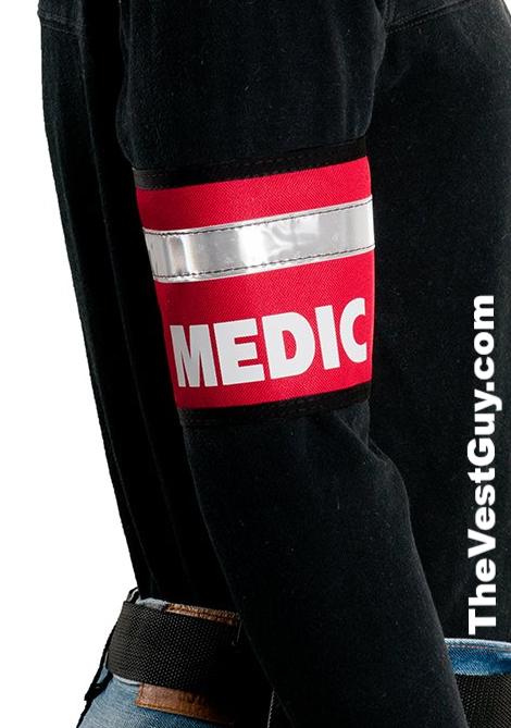 RED MEDIC Reflective Armband - Reflective Medic arm bands by TheVestGuy ...