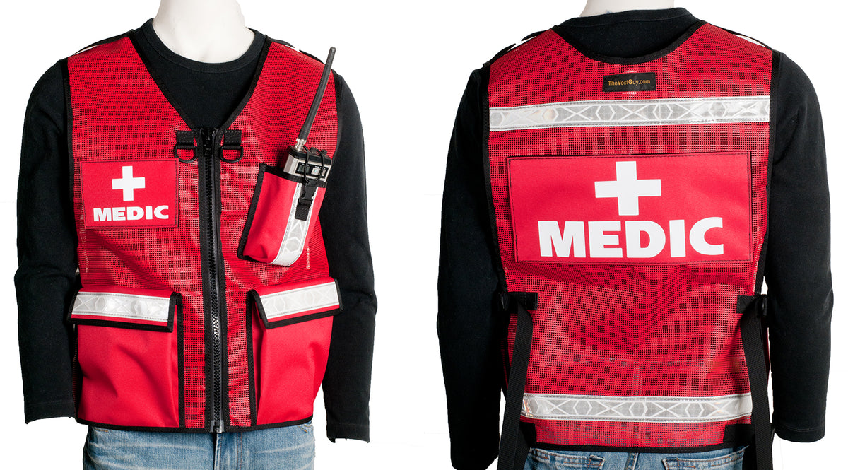 Red Medic Vest by The Vest Guy