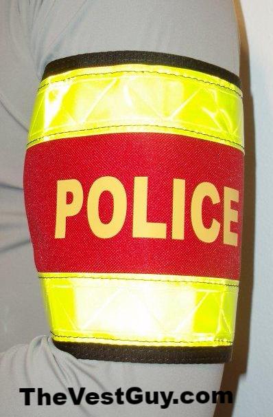 Reflective POLICE armband - Custom arm band by TheVestGuy.com – The ...